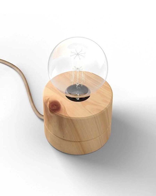 PINE LAMP 🍀 Table lamp made of pine wood in Scandinavian design